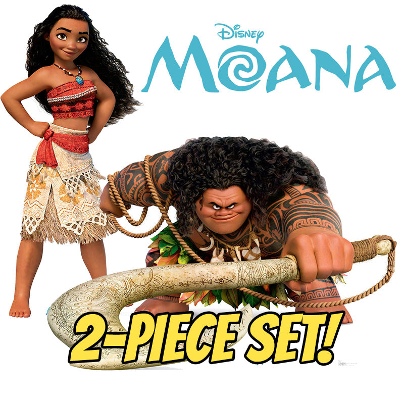 MOANA 2-PIECE SET Cardboard Cutout Standups Standees – StandingStills.com