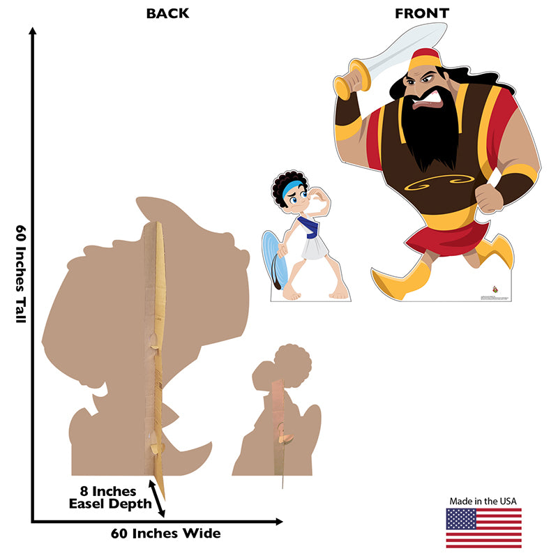 DAVID AND GOLIATH Creative for Kids Set of Cardboard Cutout Standups Standees – StandingStills.com