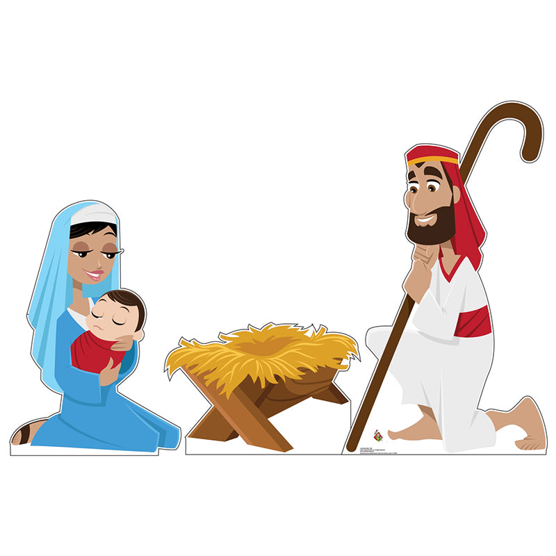 NATIVITY SCENE Creative for Kids Set of Cardboard Cutout Standups ...