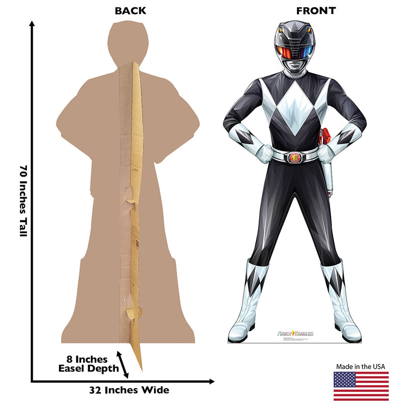 BLACK POWER RANGER Power Rangers Cardboard Cutout Standup Standee ...