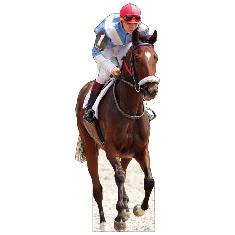 RACEHORSE AND JOCKEY Cardboard Cutout Standup Standee – StandingStills.com
