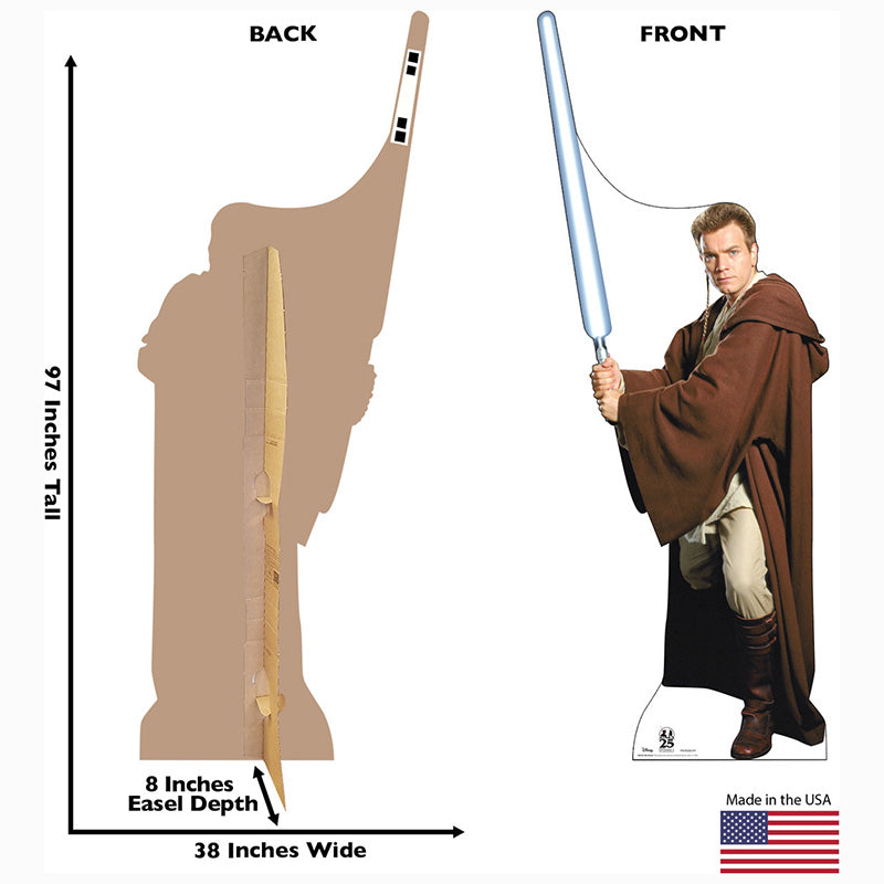 OBI-WAN KENOBI Star Wars Phantom Menace Cardboard Cutout Standup ...