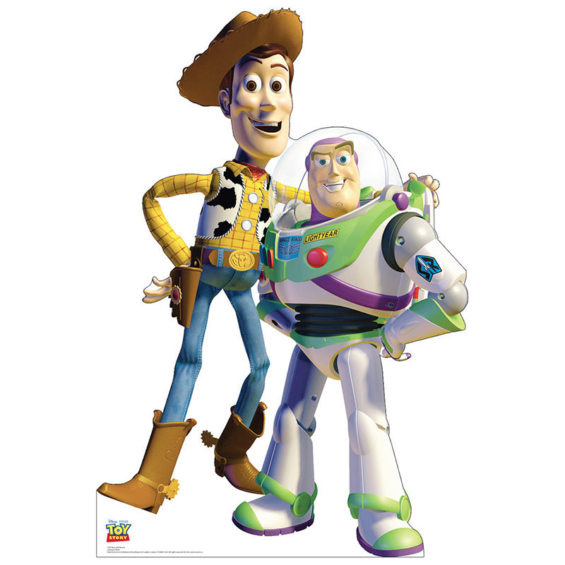 BUZZ LIGHTYEAR AND WOODY Toy Story Cardboard Cutout Standup Standee ...