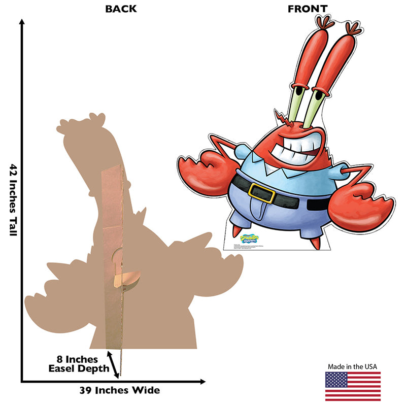 MR. KRABS "SpongeBob SquarePants" Cardboard Cutout Standup Standee ...
