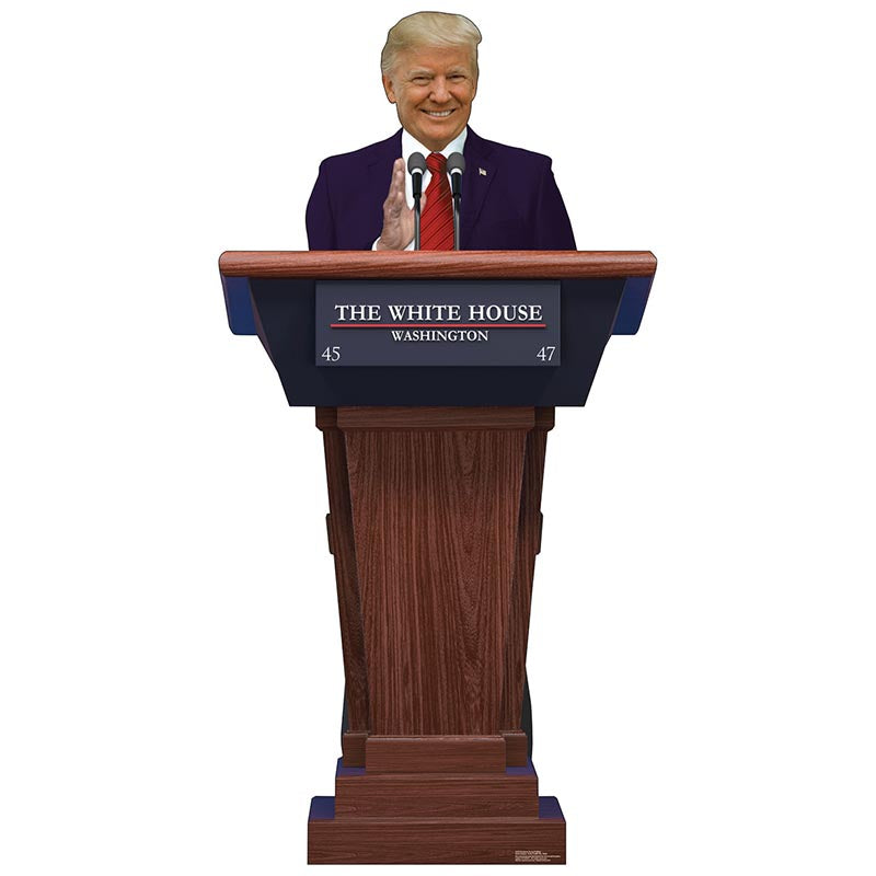DONALD TRUMP AT PODIUM Lifesize Cardboard Cutout Standup Standee ...