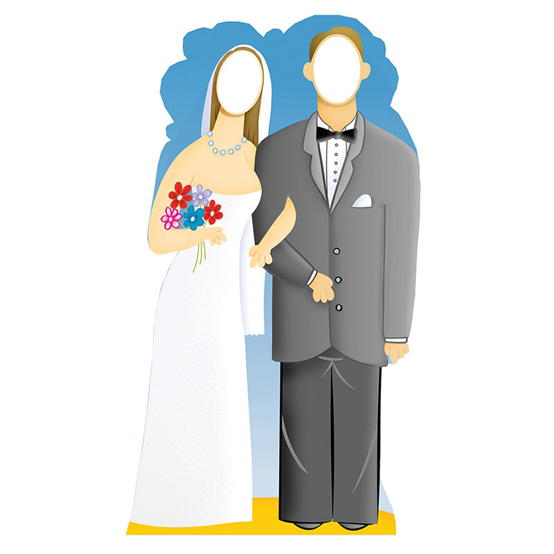 BRIDE AND GROOM Stand-In Cardboard Cutout Standup Standee ...