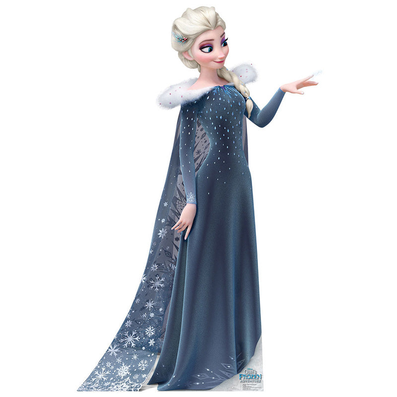QUEEN ELSA Olaf's Frozen Adventure Lifesize Cardboard Cutout Standup ...