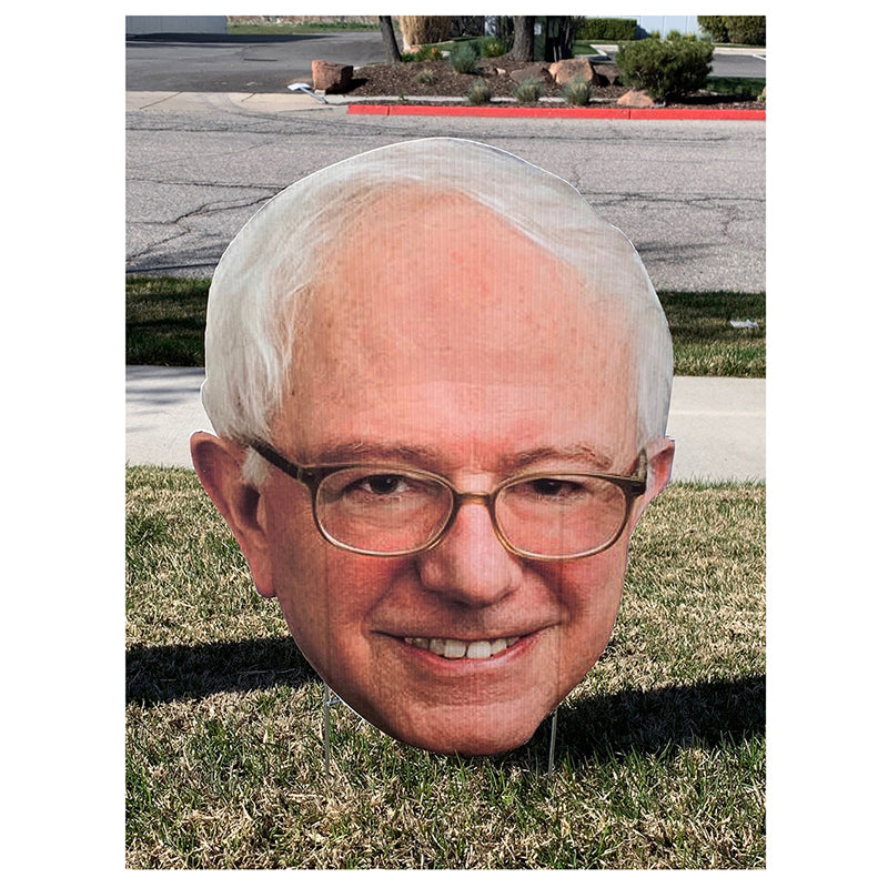 BIG HEAD BERNIE SANDERS Plastic Outdoor Yard Sign Standup Standee ...