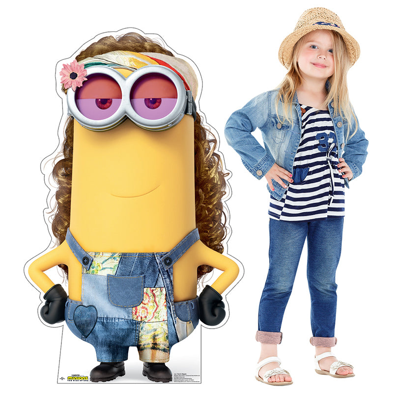 KEVIN AS HIPPIE Minions The Rise of Gru Cardboard Cutout Standup ...