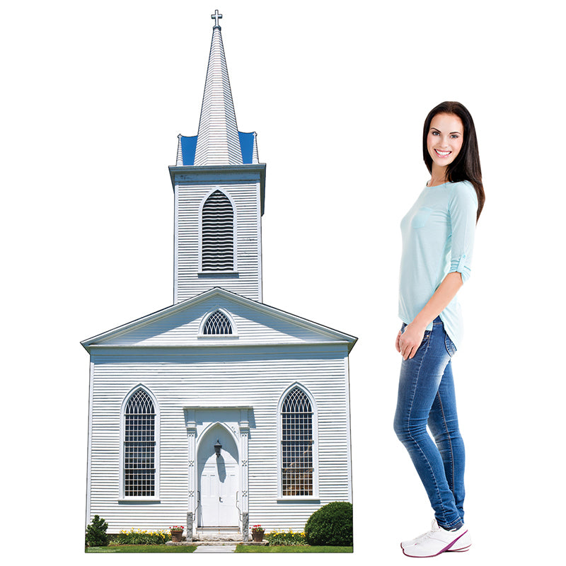 CHURCH WITH STEEPLE Cardboard Cutout Standup Standee – StandingStills.com