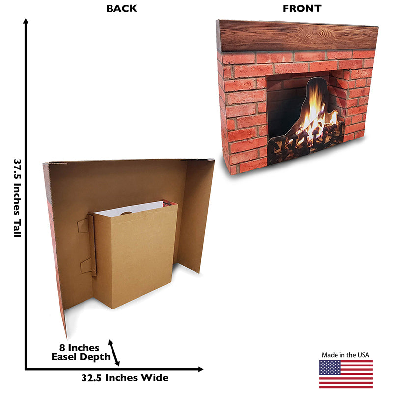 3D HOLIDAY FIREPLACE Cardboard Cutout Standup Standee – StandingStills.com