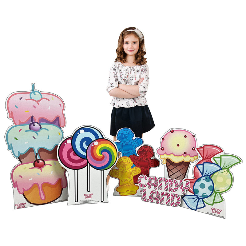 SET OF 6 SWEET TREATS Candy Land Cardboard Cutout Standups Standees ...